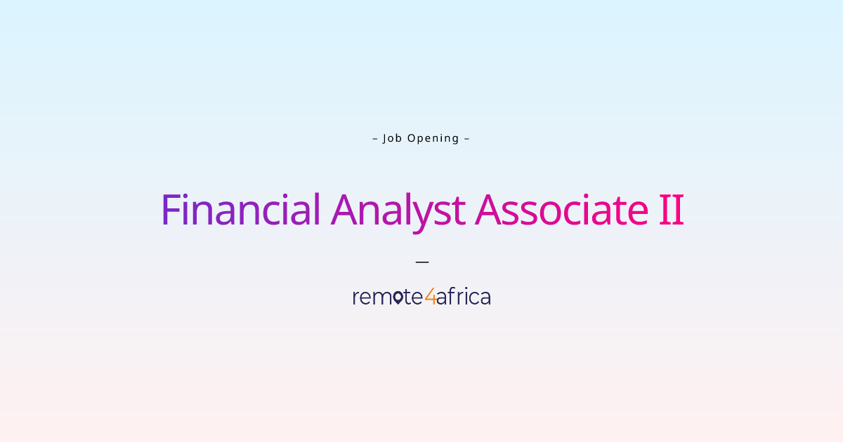 Remote Financial Analyst Associate II job at Health & Wellness company ...