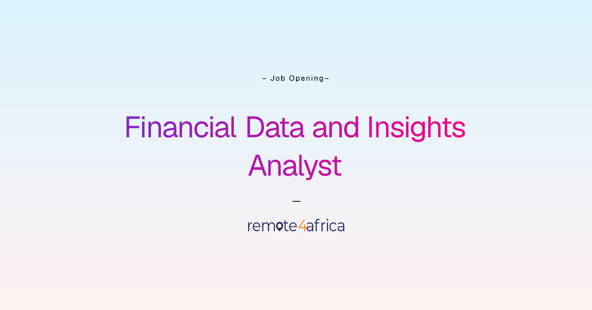 Remote (Hybrid) Financial Data and Insights Analyst job at Advertising ...