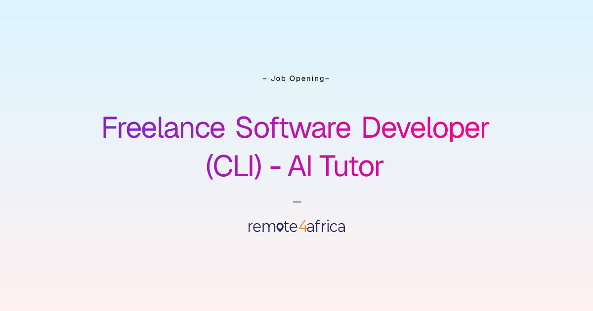 Remote Freelance Software Developer (CLI) - AI Tutor job at Internet ...