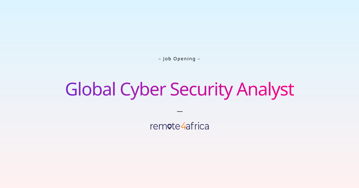 Remote Global Cyber Security Analyst job at Legal Services company ...