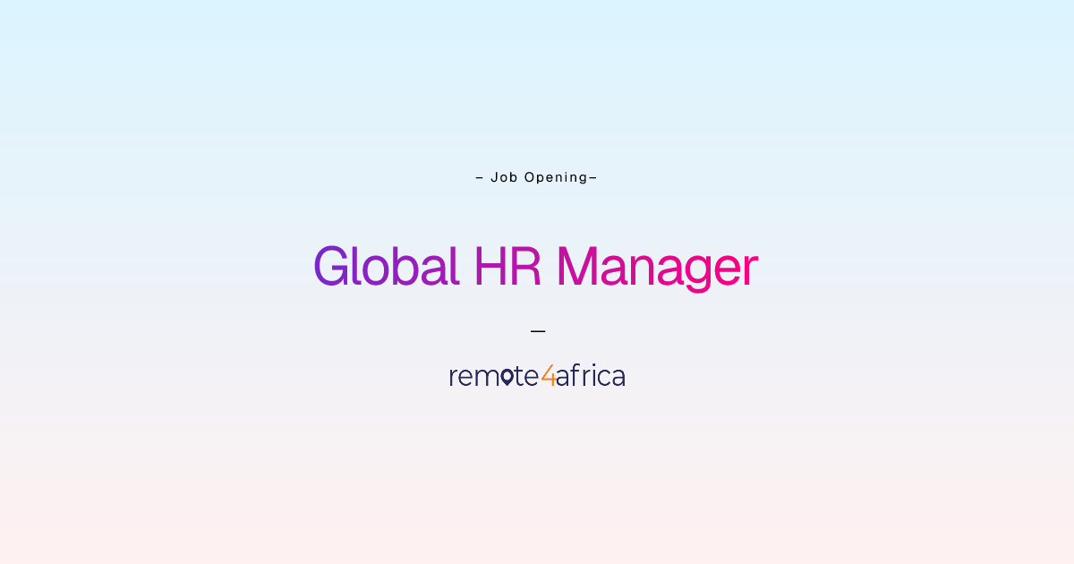 Remote Global HR Manager job at Human Resource Services company ...