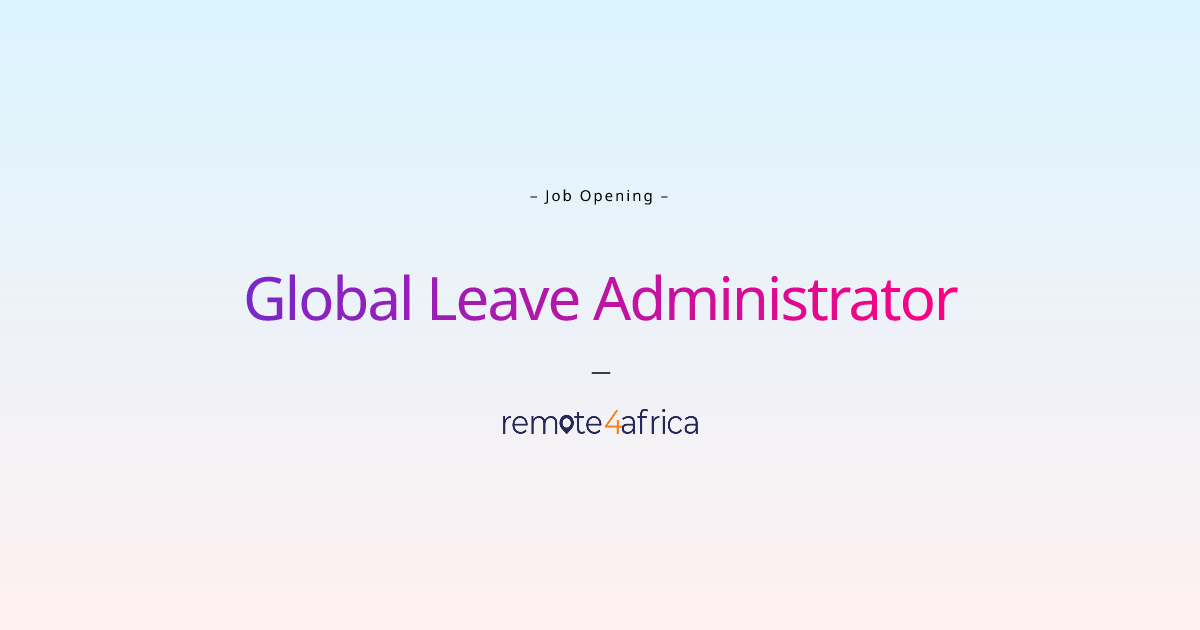 Remote Global Leave Administrator Job At Human Resource Services