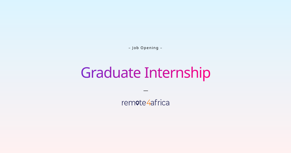 Remote Graduate Internship job at Financial Services / FinTech company ...
