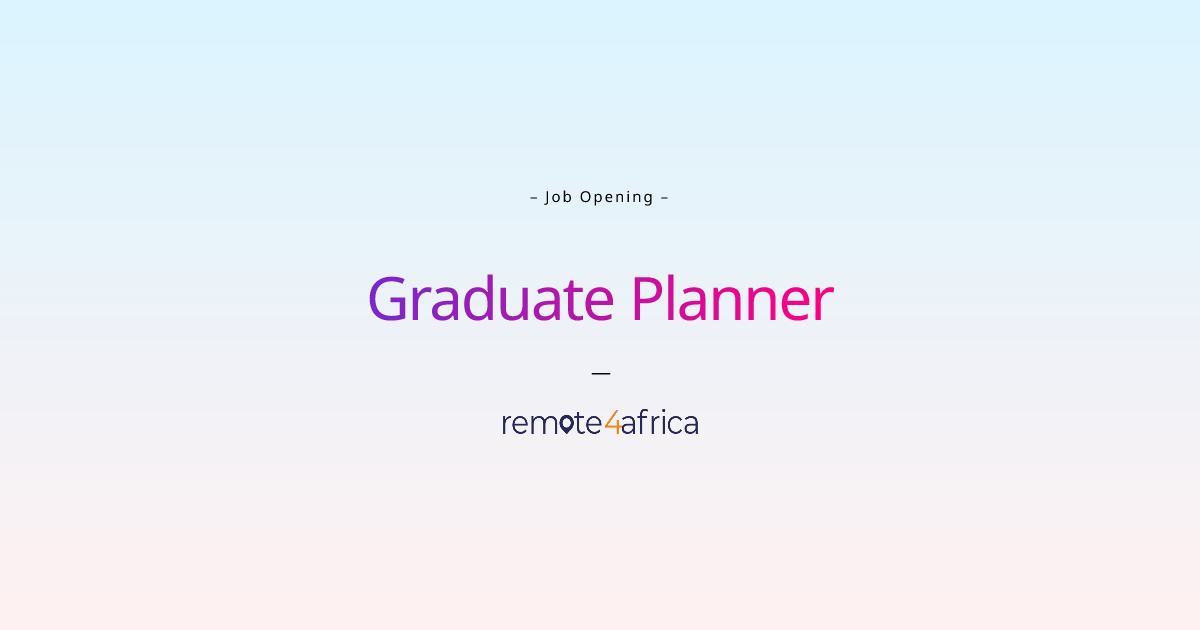 Remote (Hybrid) Graduate Planner job at Internet Software & Services ...
