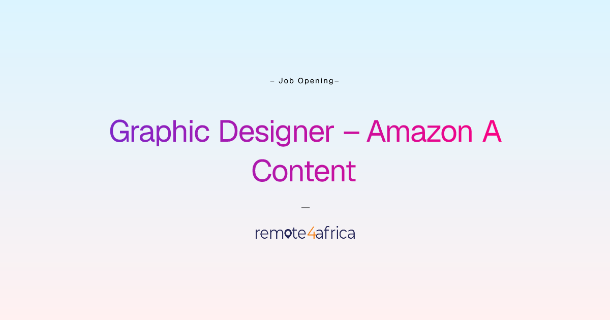 Remote Graphic Designer – Amazon A+ Content & Listings job at Human ...