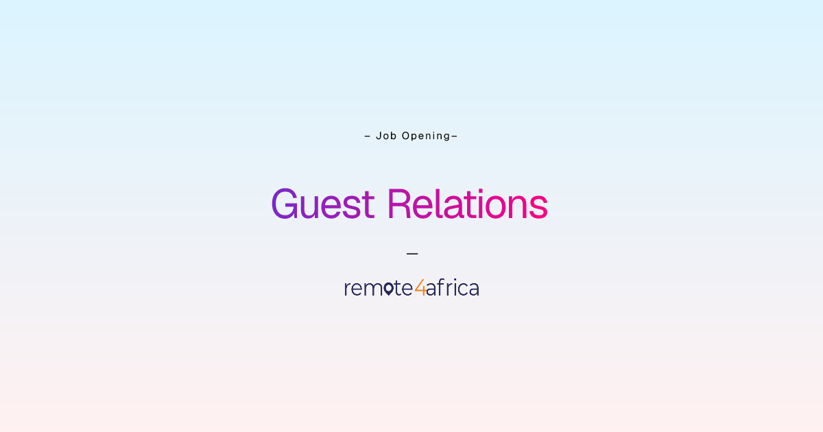 Remote Guest Relations & Booking Coordinator job at Human Resource ...