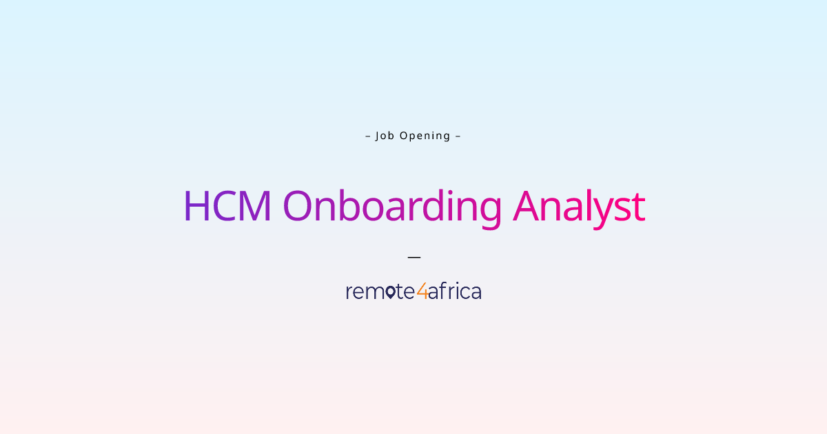 Remote HCM Onboarding Analyst job at Human Resource Services company ...