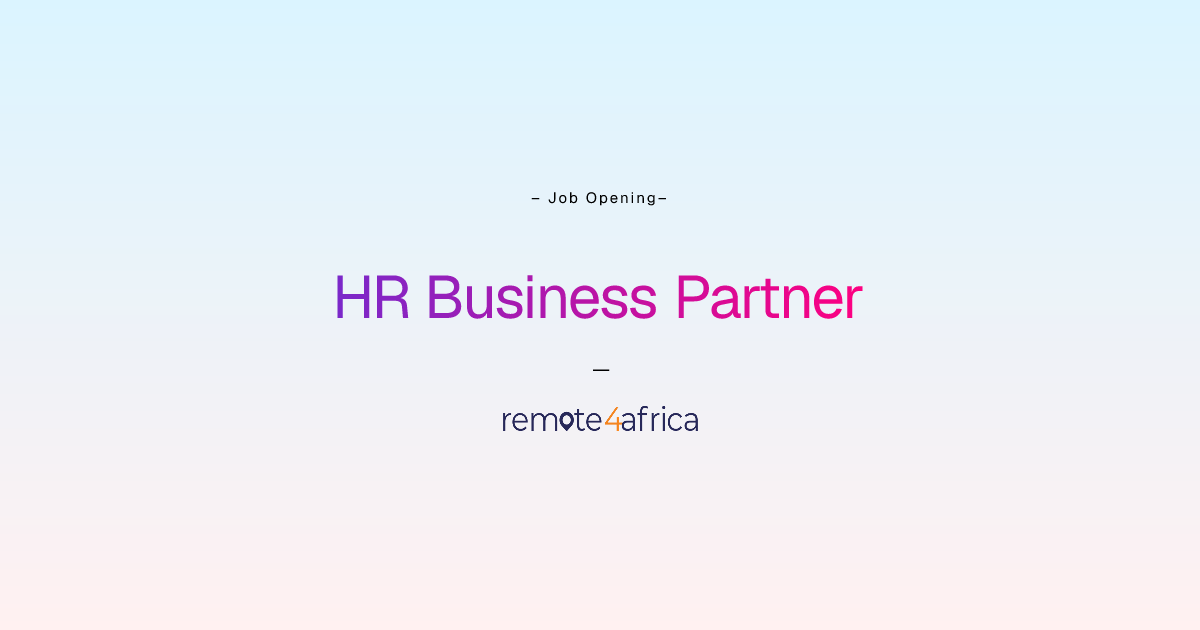 Remote HR Business Partner job at Financial Services / FinTech company ...