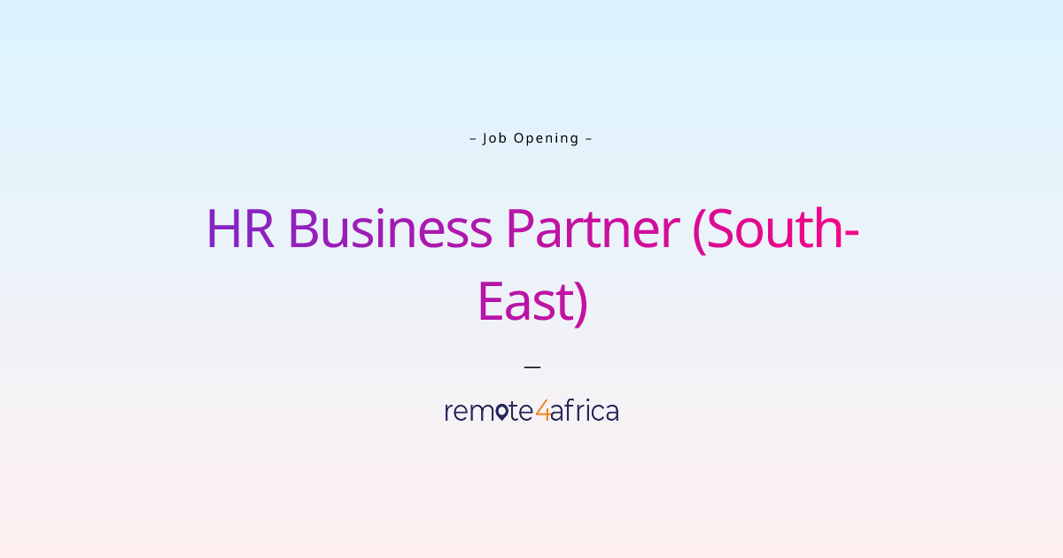 Remote HR Business Partner (South-East) job at Financial Services ...