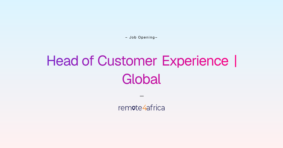 Remote (Hybrid) Head of Customer Experience | Global job at Travels ...