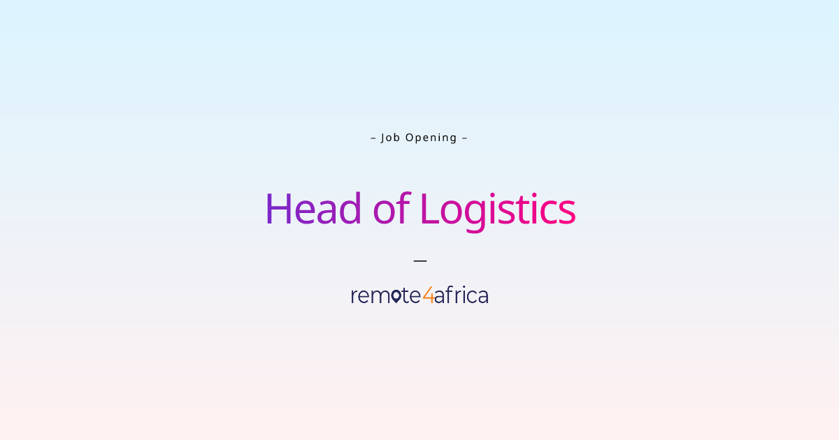 Remote (Hybrid) Head of Logistics job at Food Services / Hospitality ...