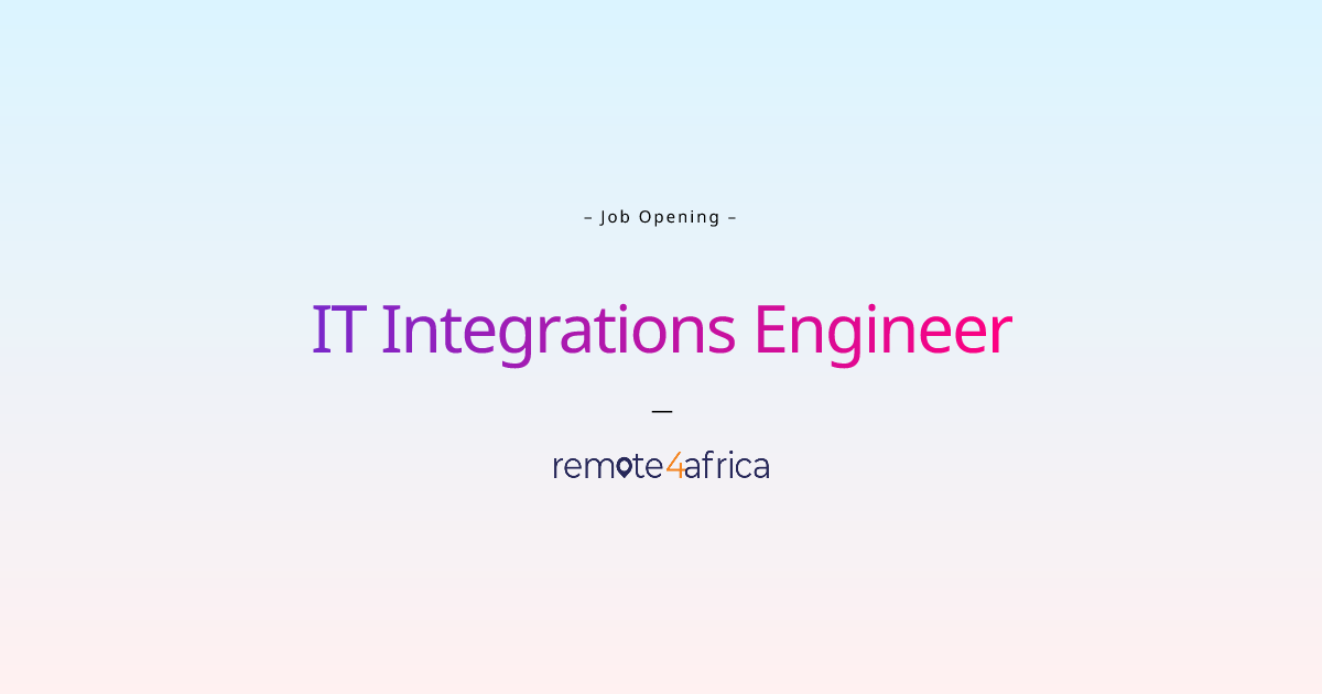 Remote IT Integrations Engineer job at Human Resource Services company ...