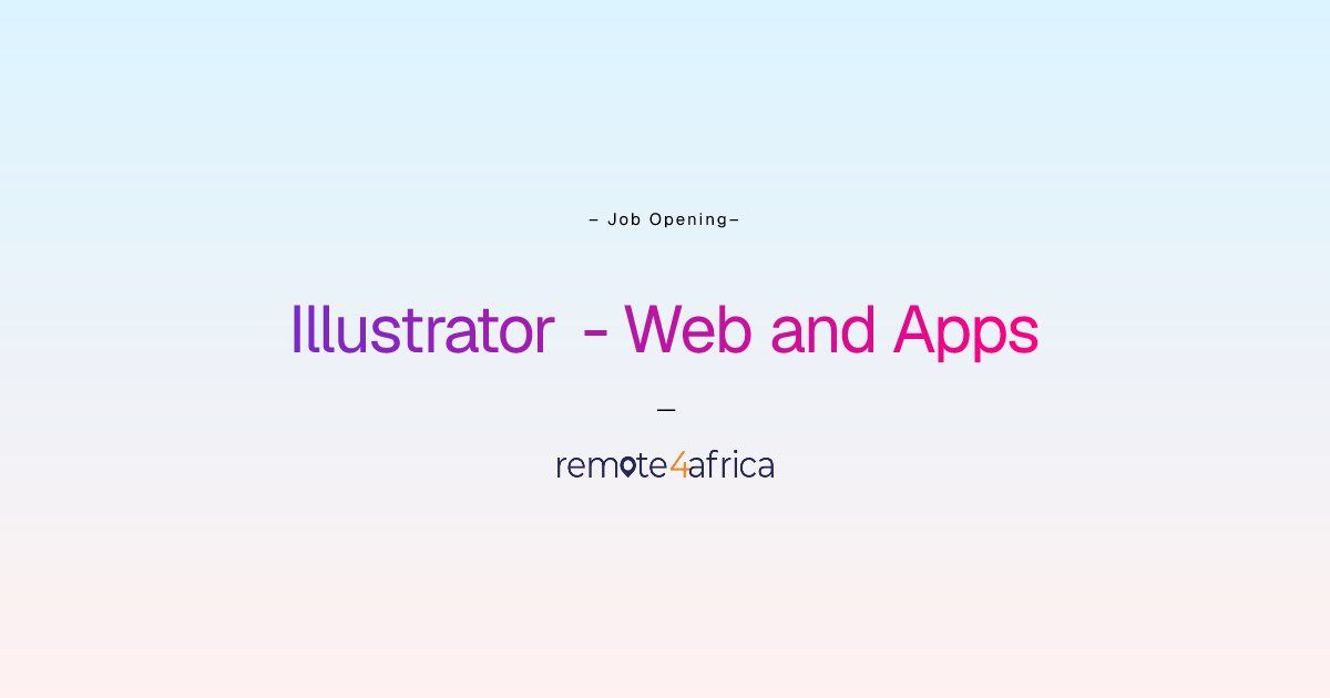 Remote Illustrator - Web and Apps job at Internet Software & Services ...