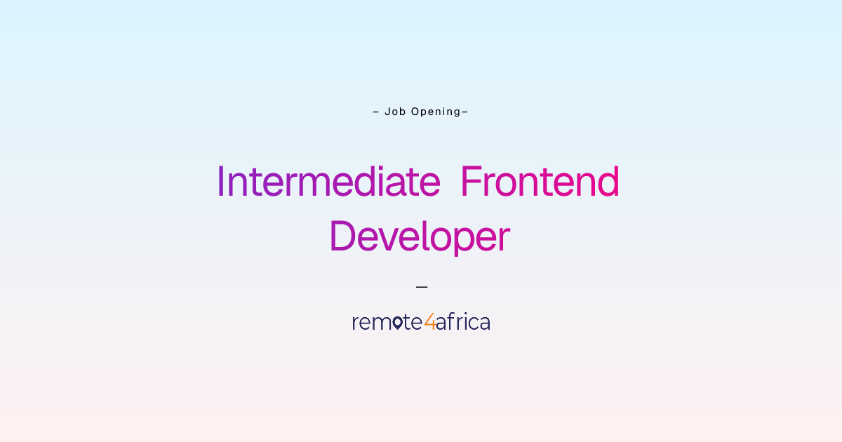 Remote (Hybrid) Intermediate Frontend Developer job at IT ...
