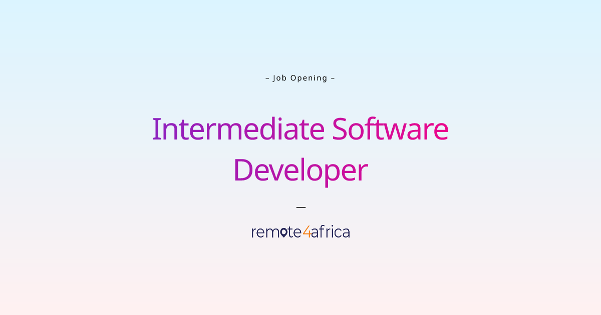Remote (Hybrid) Intermediate Software Developer job at Internet Software & Services company ...
