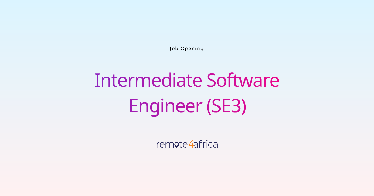 Remote Intermediate Software Engineer (SE3) job at Financial Services ...