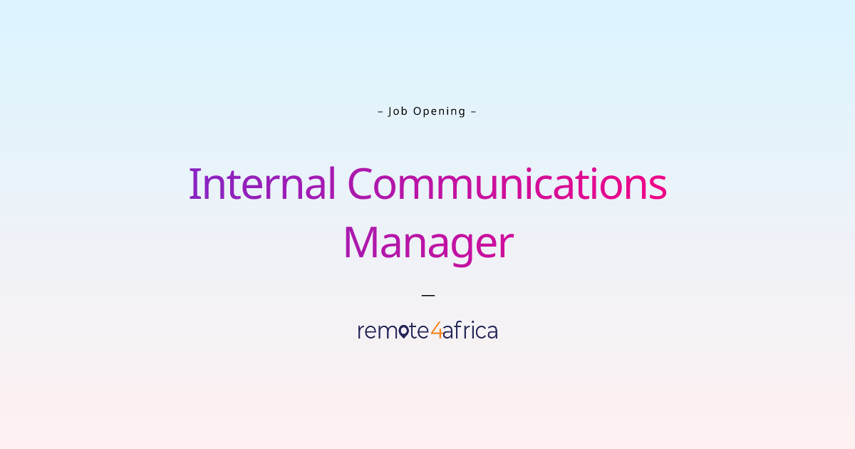 Remote Internal Communications Manager job at Legal Services company ...