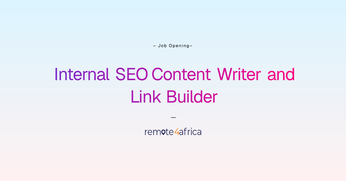 Remote Internal SEO Content Writer and Link Builder job at Human ...
