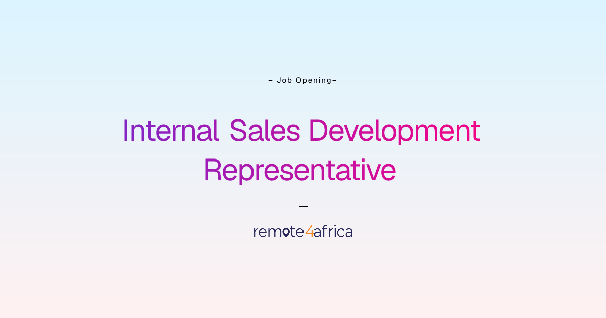 Remote Internal Sales Development Representative job at Human Resource ...