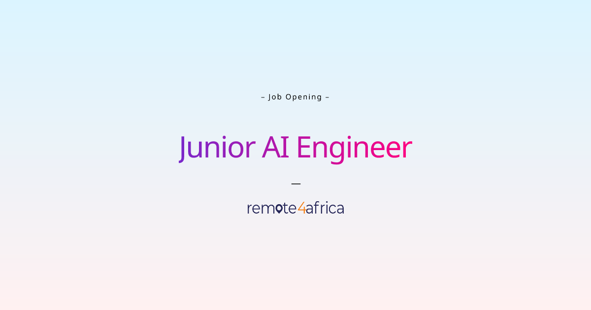 Remote (Hybrid) Junior AI Engineer job at Business Consulting and ...