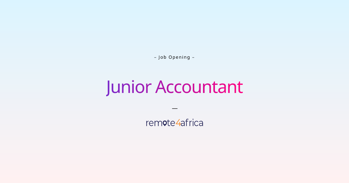 Remote (Hybrid) Junior Accountant job at Financial Services / FinTech ...