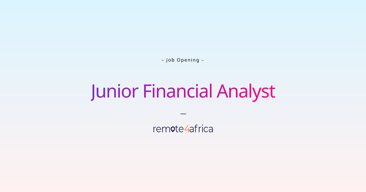 Remote Junior Financial Analyst job at Human Resource Services company ...