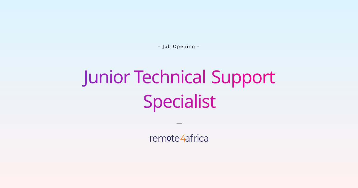 Remote (Hybrid) Junior Technical Support Specialist job at Education ...