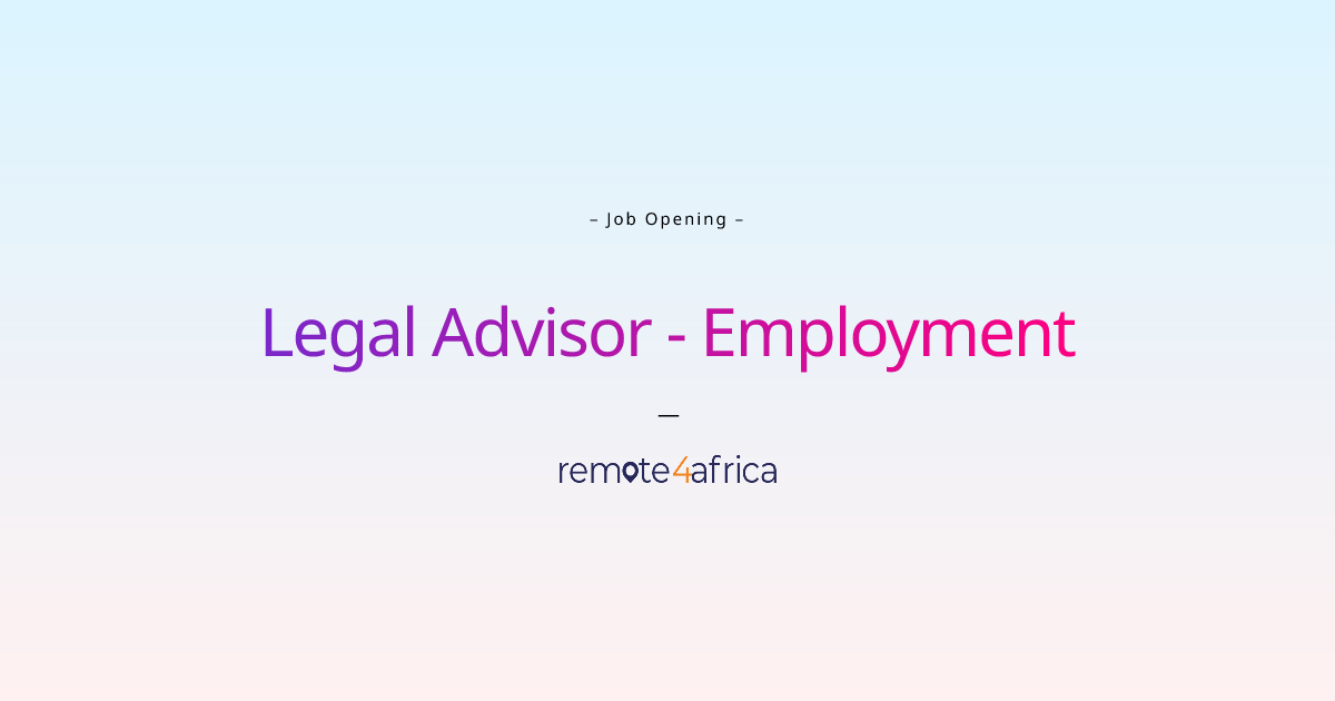 Remote Legal Advisor - Employment & HR Compliance job at Human Resource ...