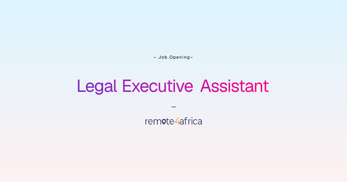 Remote Legal Executive Assistant job at Legal Services company ...