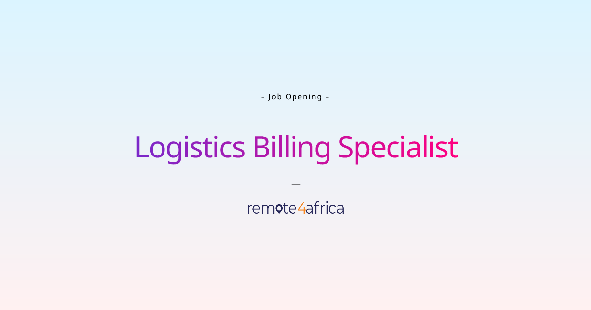 Remote Logistics Billing Specialist job at Human Resource Services ...