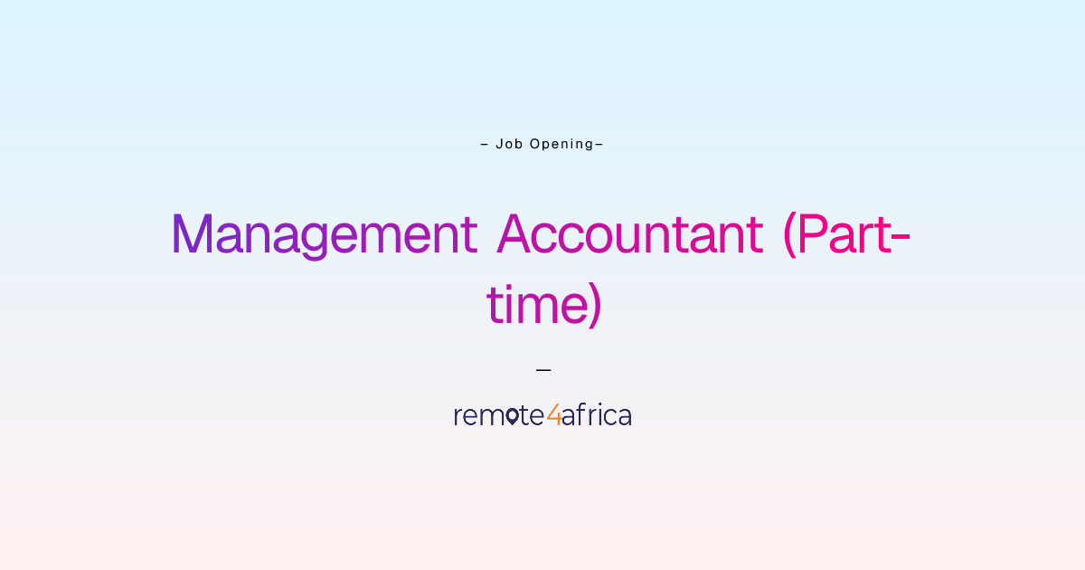 Remote Management Accountant (Part-time) job at Human Resource Services ...
