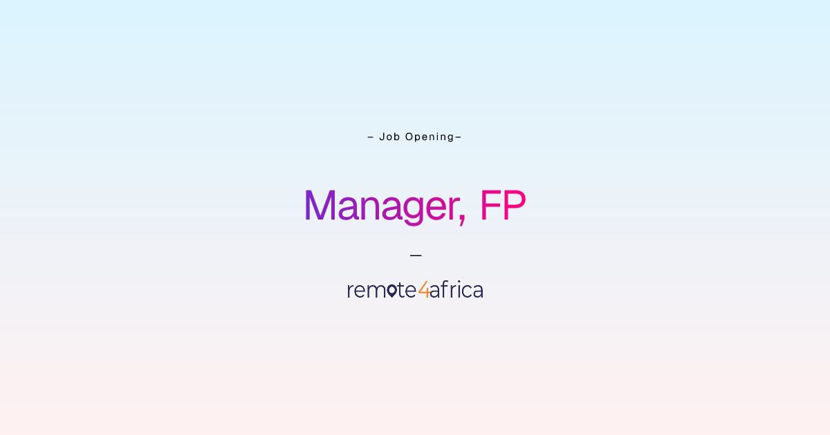 Remote Manager, FP&A job at IT / Telecommunication Services company ...