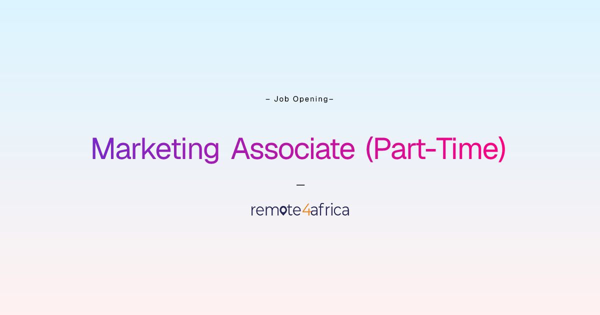 Remote Marketing Associate (Part-Time) job at Advertising company ...