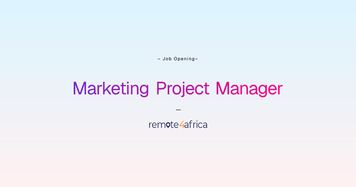 Remote Marketing Project Manager job at Financial Services / FinTech ...