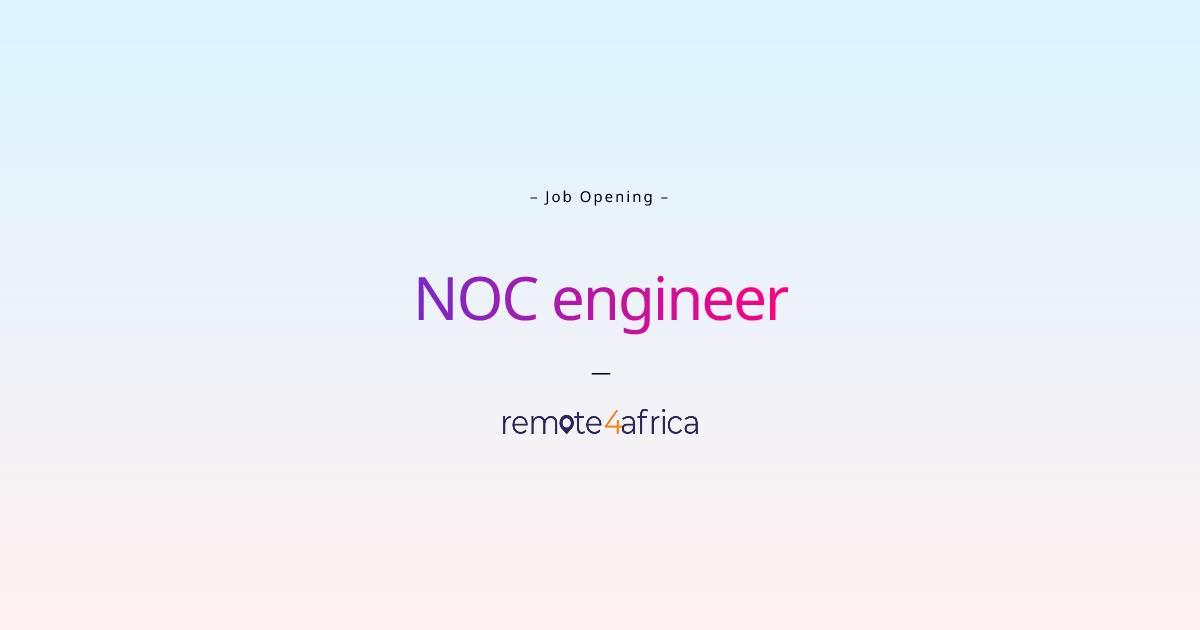 Remote NOC engineer job at IT / Telecommunication Services company ...