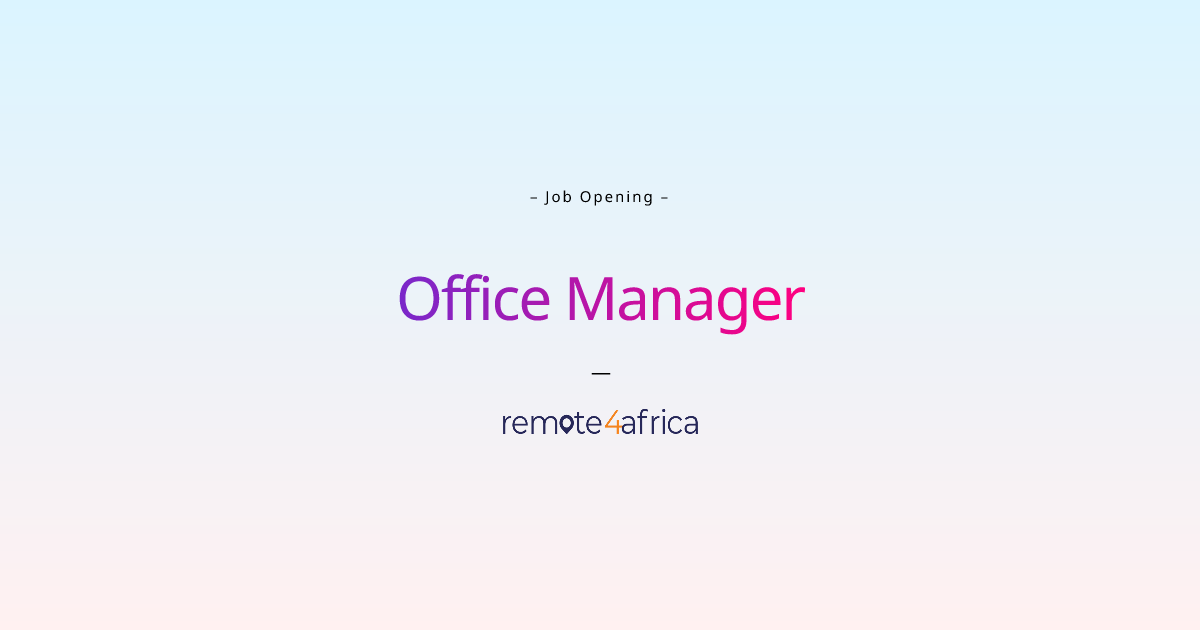 Remote Office Manager job at Business Consulting and Services company ...