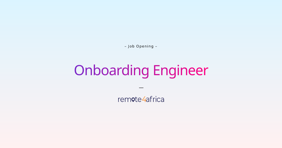 Remote Onboarding Engineer job at IT / Telecommunication Services ...