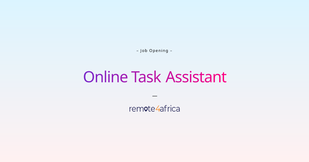 Remote Online Task Assistant job at Human Resource Services company ...