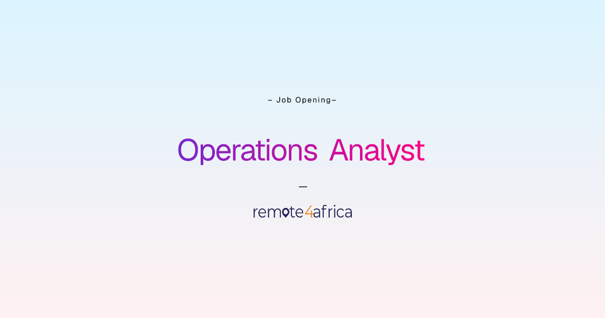 Remote Operations Analyst job at Financial Services / FinTech company ...