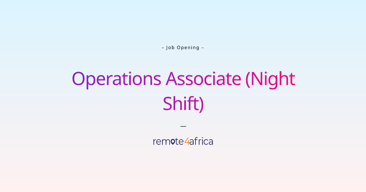 Remote (Hybrid) Operations Associate (Night Shift) job at Real Estate ...