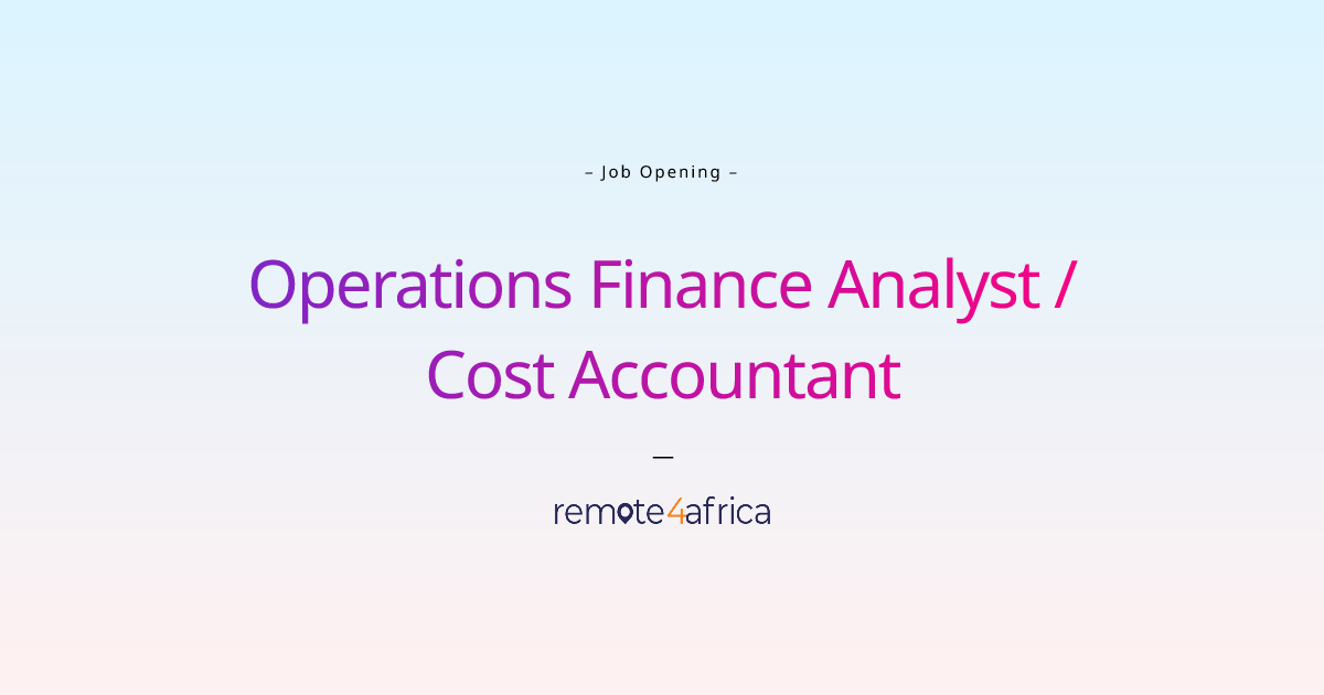 Remote Operations Finance Analyst / Cost Accountant job at Health ...