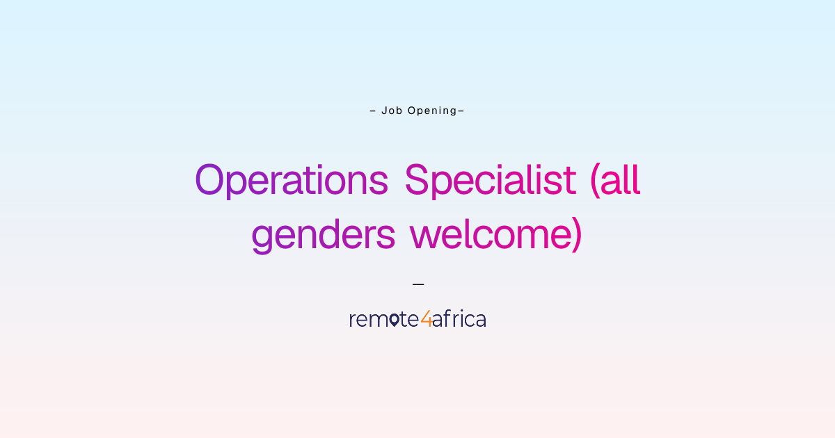 Remote Operations Specialist (all genders welcome) job at Energy ...