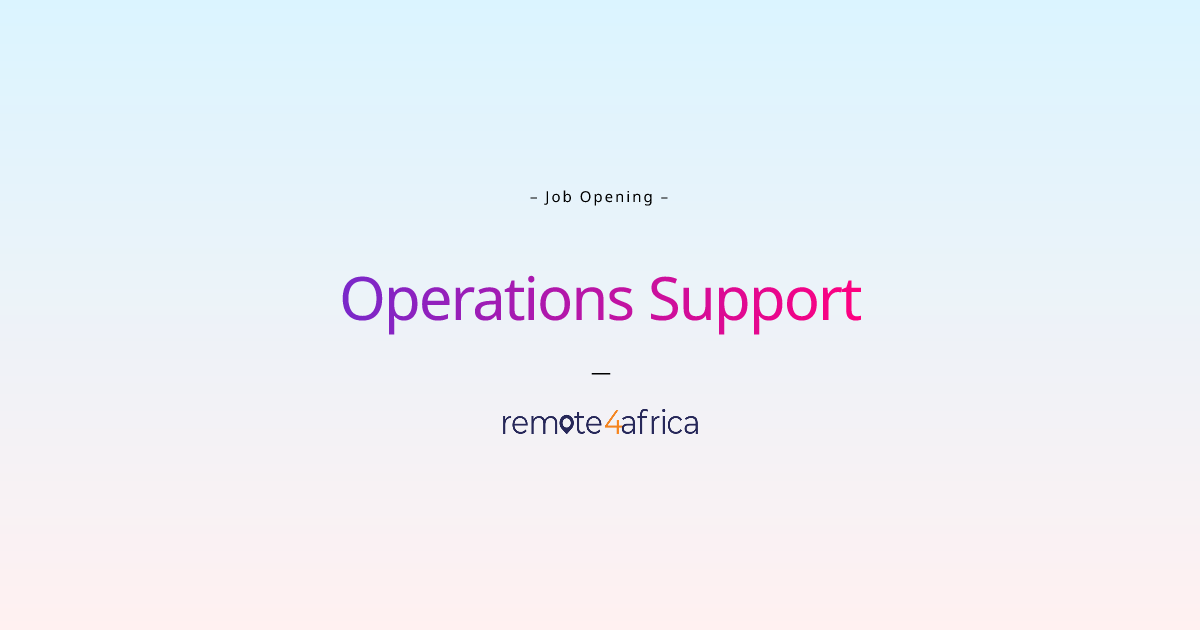 Remote Operations Support job at Human Resource Services company ...