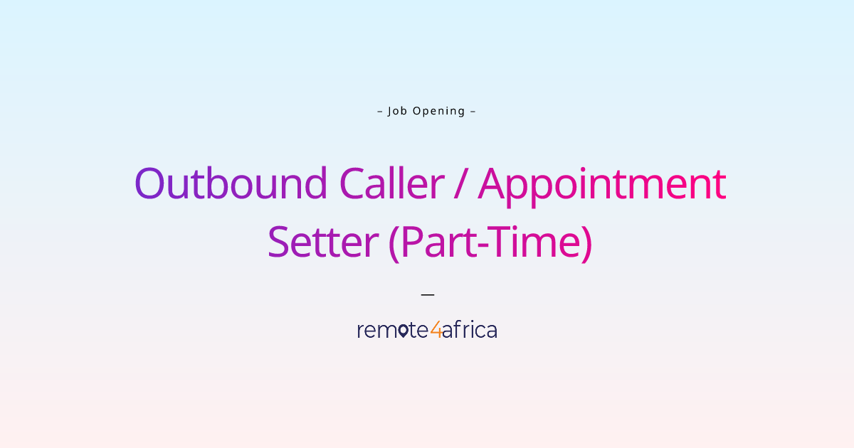 Remote Outbound Caller / Appointment Setter (Part-Time) job at Human ...