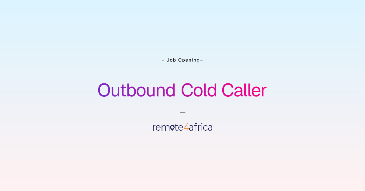 Remote Outbound Cold Caller job at Human Resource Services company ...