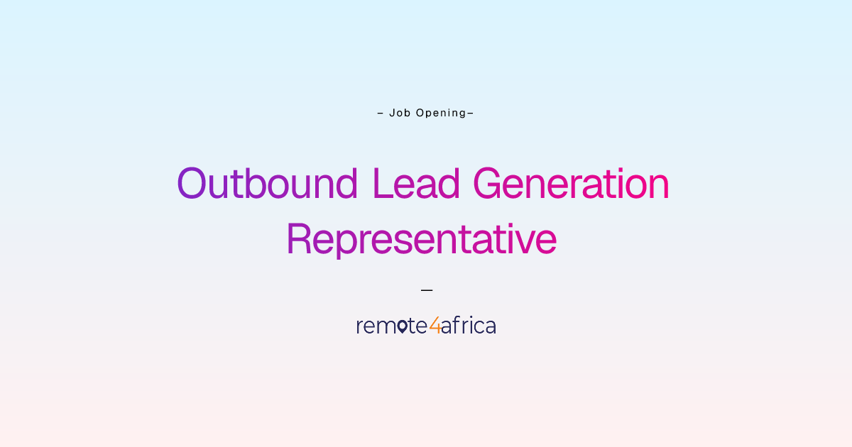 Remote Outbound Lead Generation Representative job at Human Resource ...