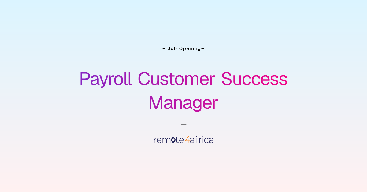 Remote Payroll Customer Success Manager job at Human Resource Services ...