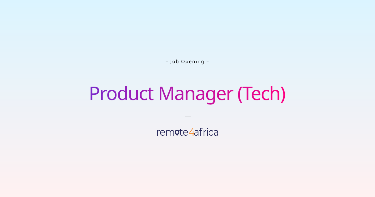 Remote (Hybrid) Product Manager (Tech) job at NGO / Non Profit company ...