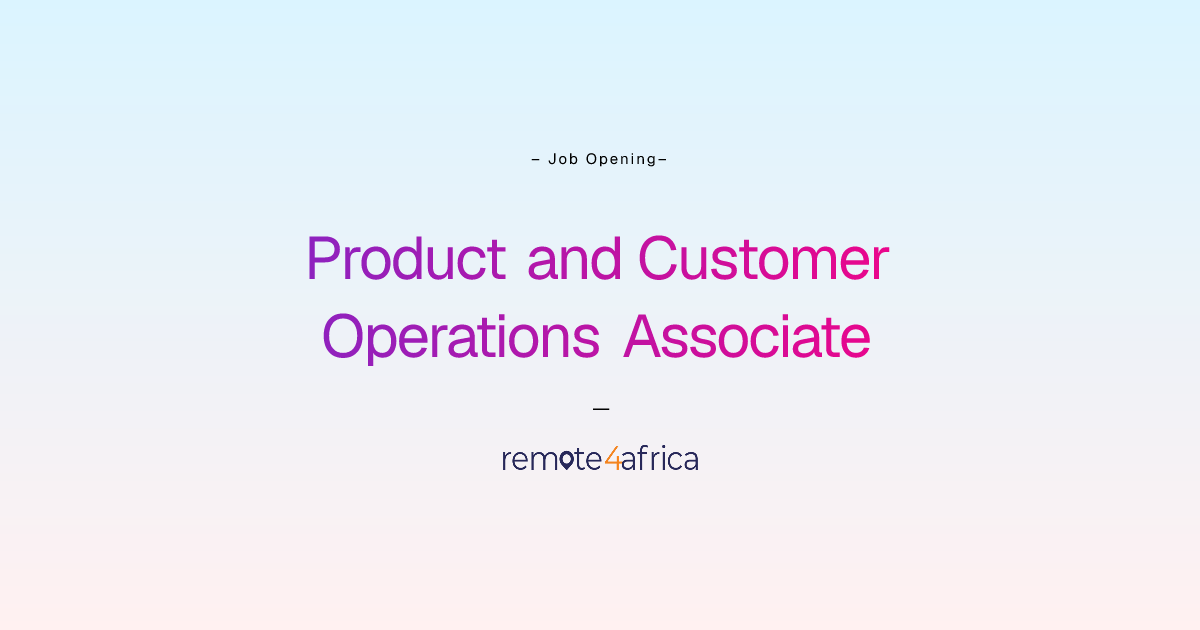 Remote Product and Customer Operations Associate job at Sports / Gaming ...