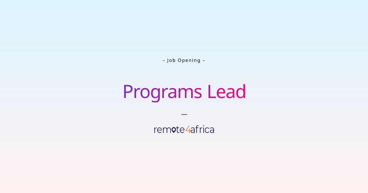 Remote (Hybrid) Programs Lead job at Human Resource Services company ...